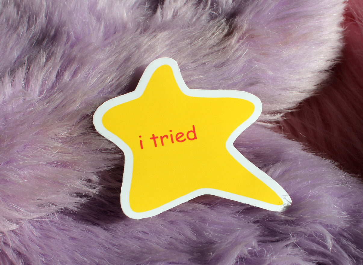 i tried & u tried meme Star Stickers (55mm) – OccultTrash